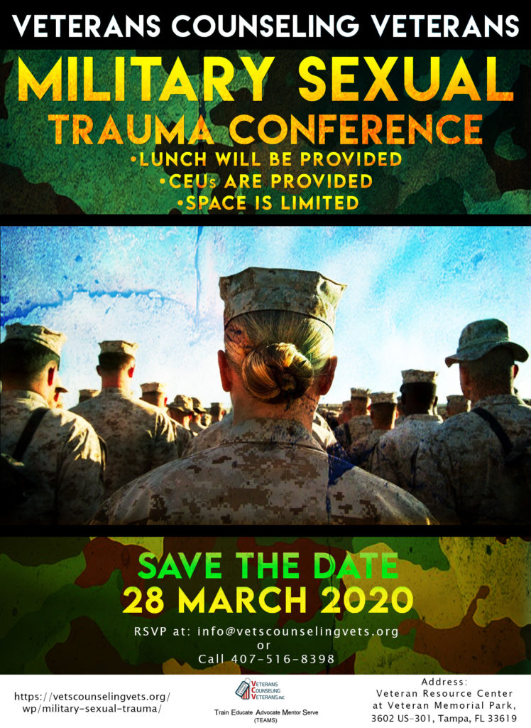 Military Sexual Trauma Conference 28 Mar 2020, Tampa Florida - Veterans ...